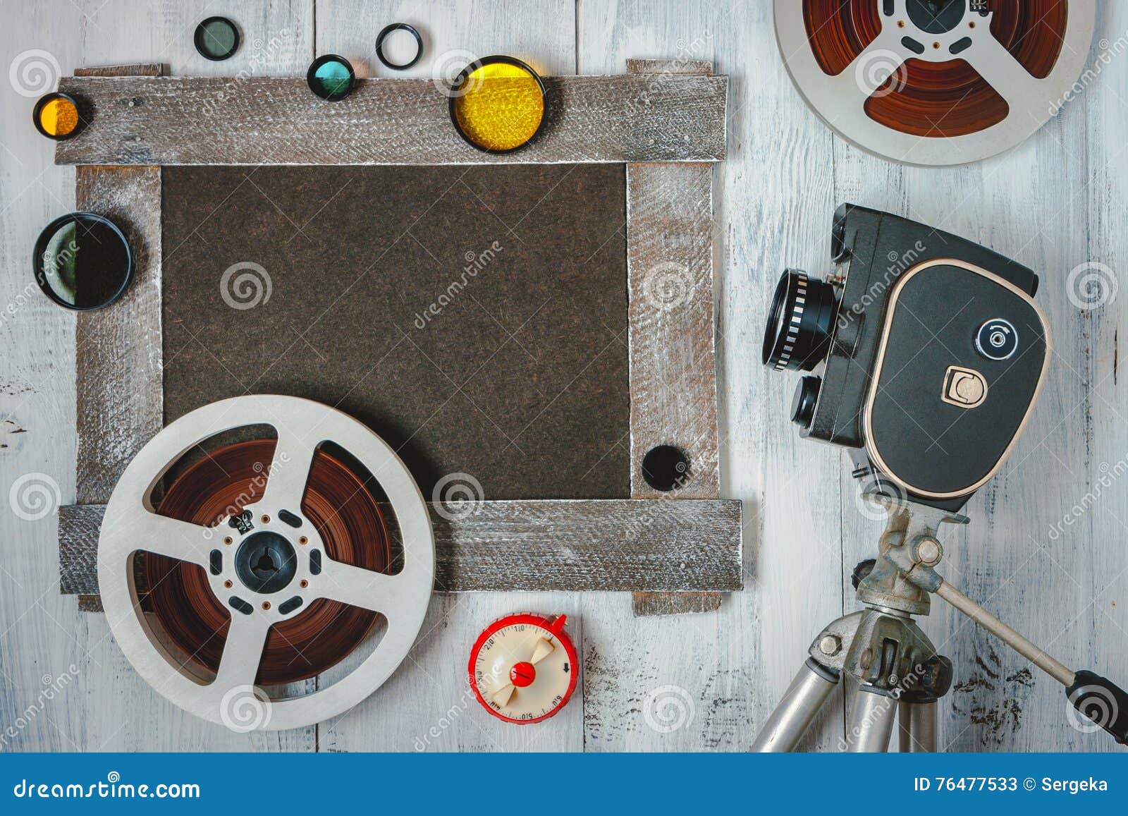 Old Movie Camera and Accessories Stock Image - Image of ancient, media ...