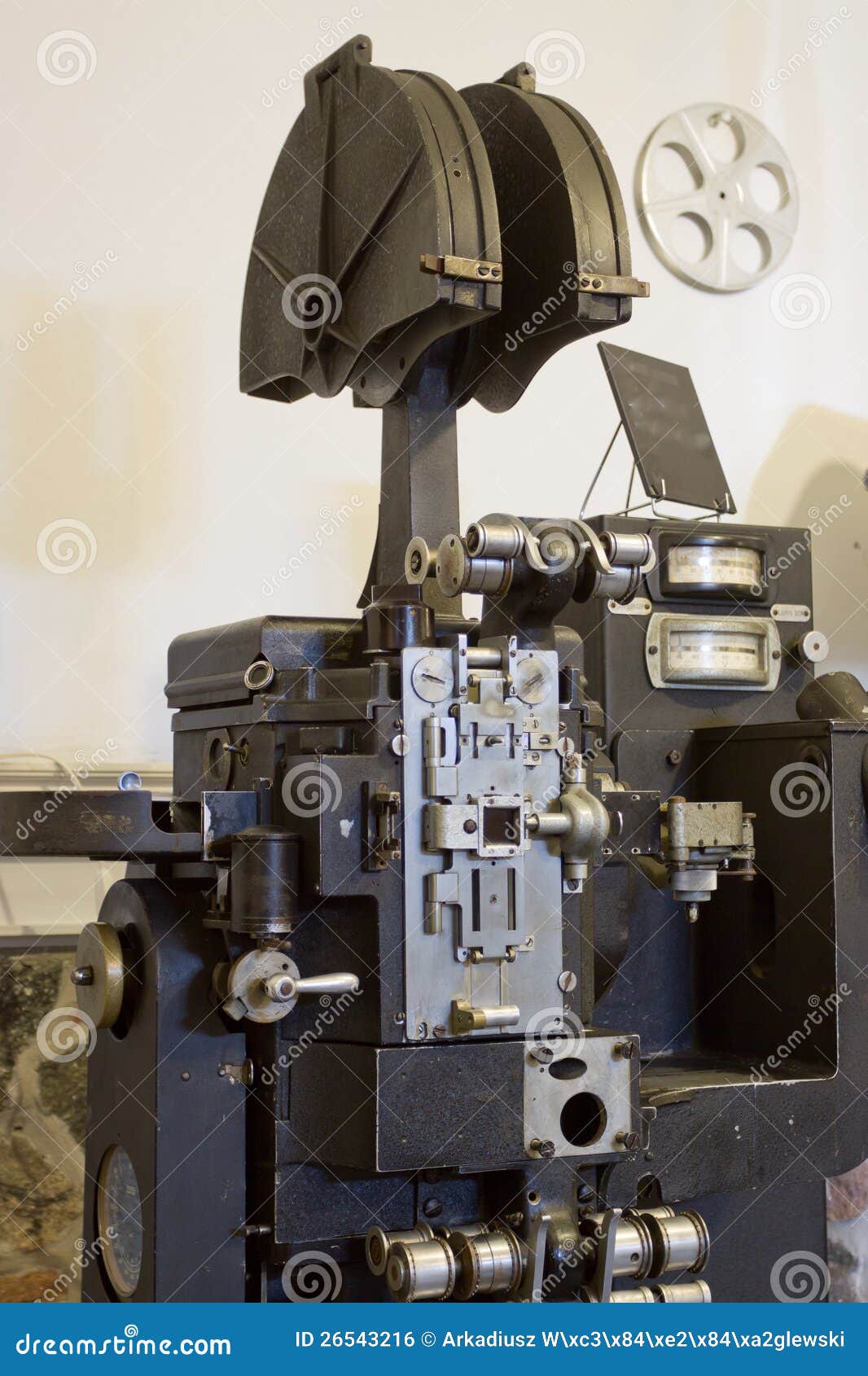 Old movie projector stock photo. Image of gears, film - 26543216
