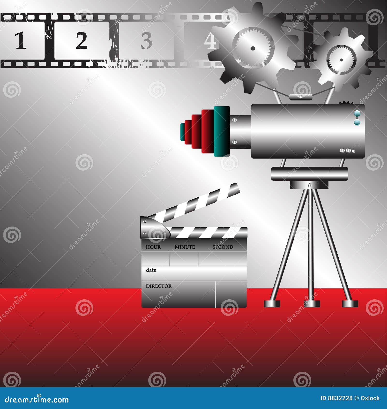 Old movie projector stock vector. Illustration of filmmaker - 8832228
