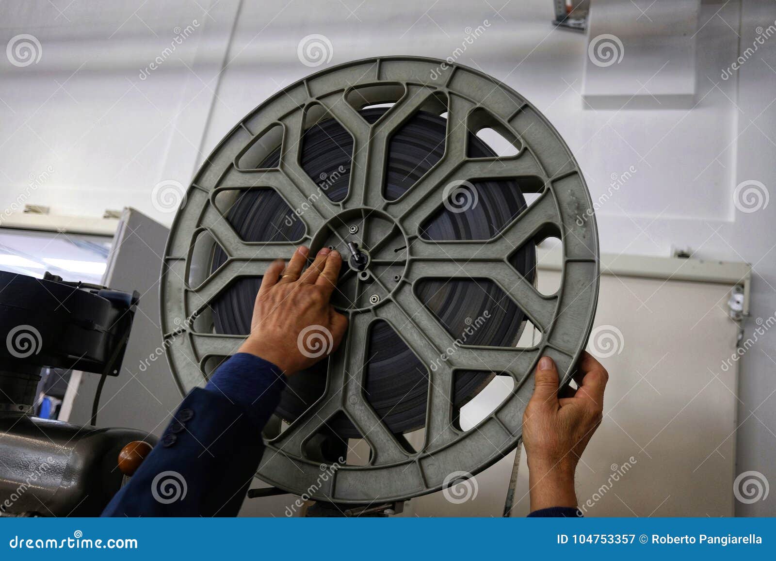 Old movie projector stock image. Image of cinematography - 104753357