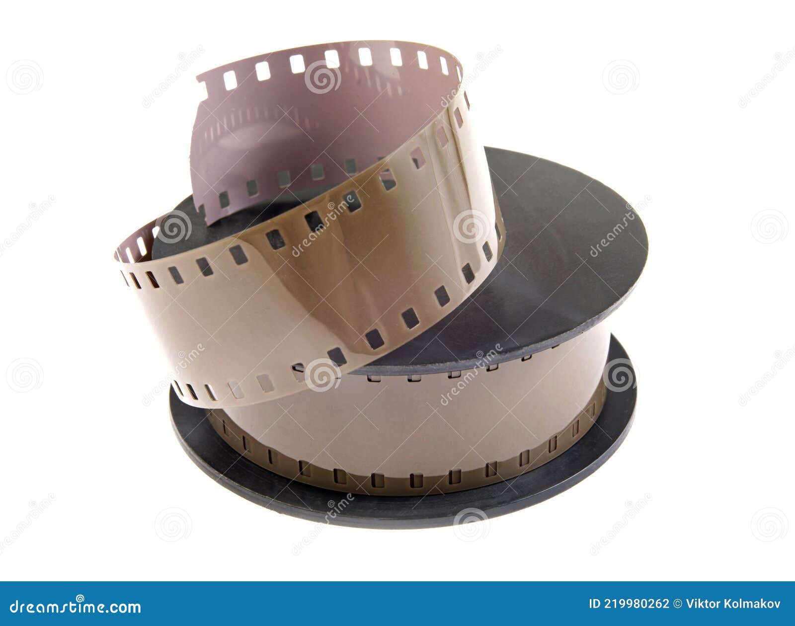 Old movie on a roll stock photo. Image of slide, media - 219980262