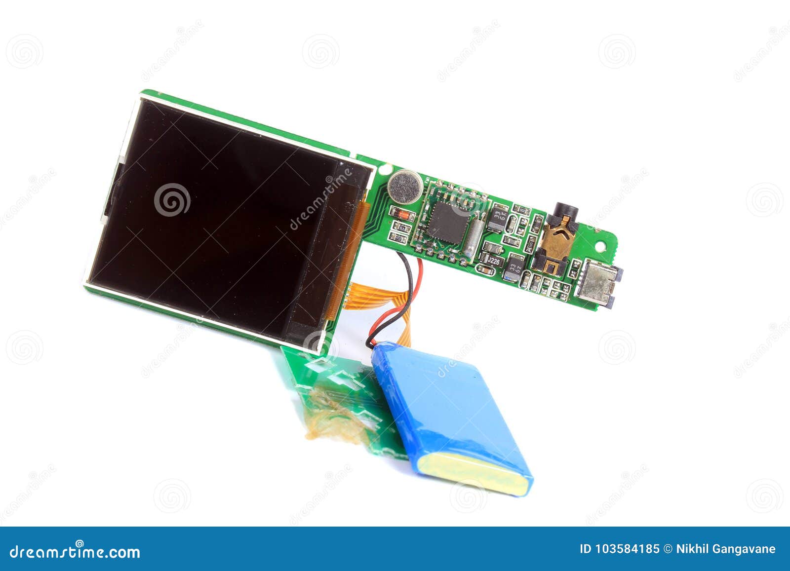 Stripped Down MP3 PLayer stock image. Image of board - 103584185