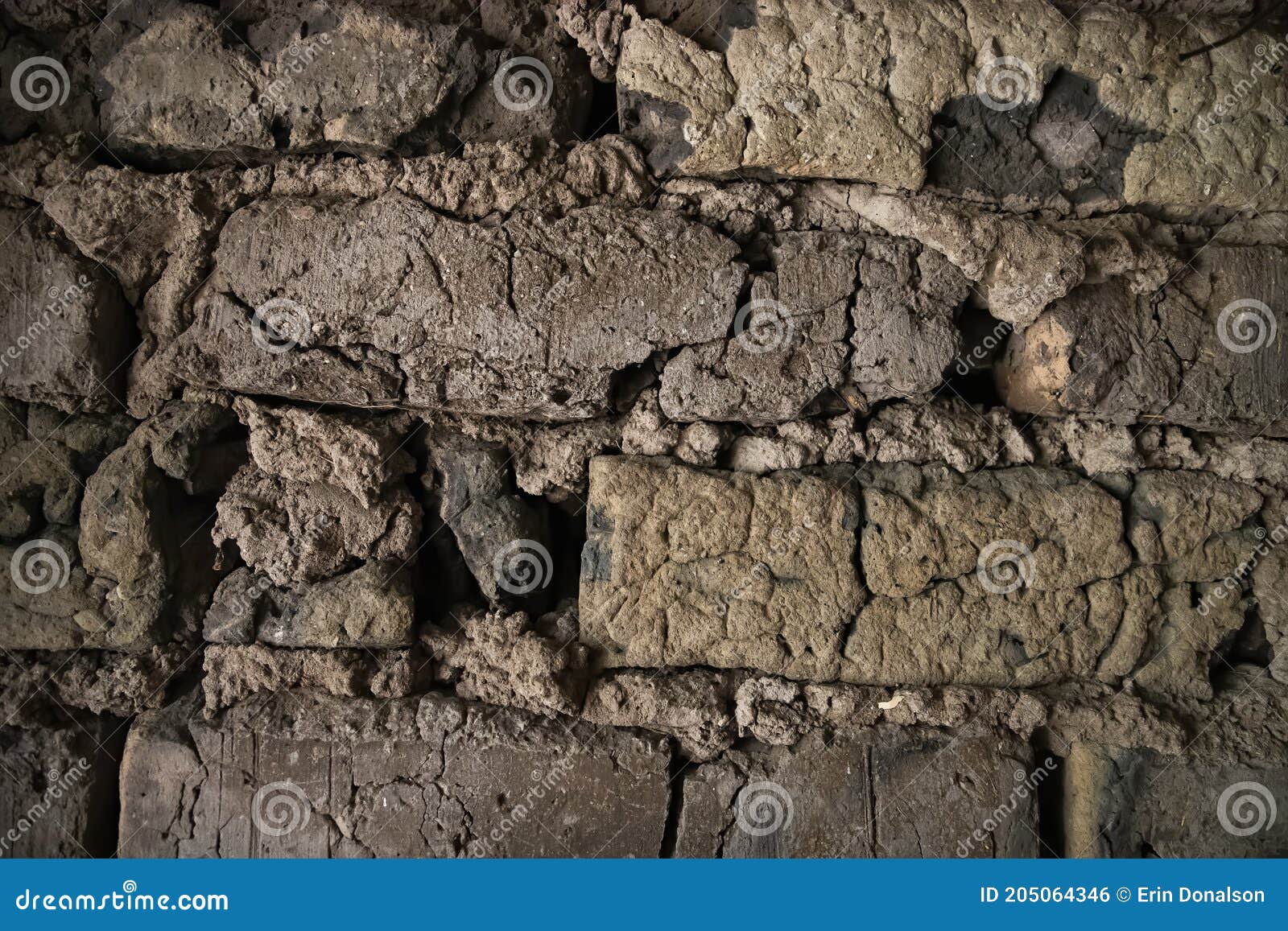 Old Mud and Straw Wall Detail Making Brown and Black Old Texture ...