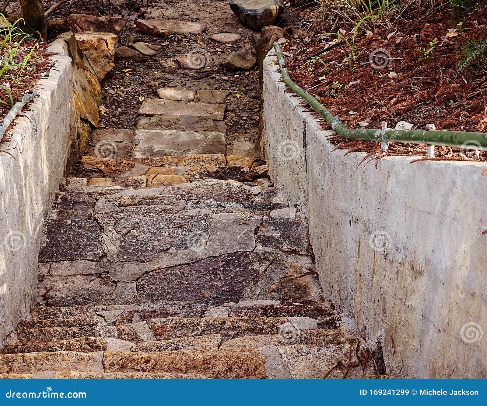 Old Muddy Stone Steps stock image. Image of outdoors - 169241299