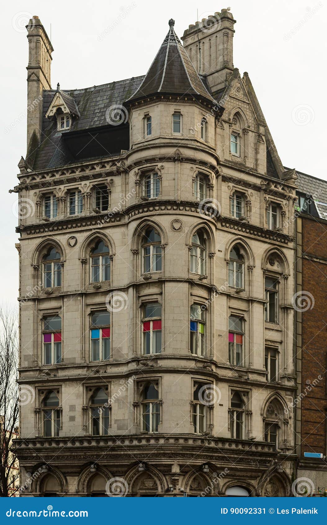 Old multi-storey building stock image. Image of town - 90092331
