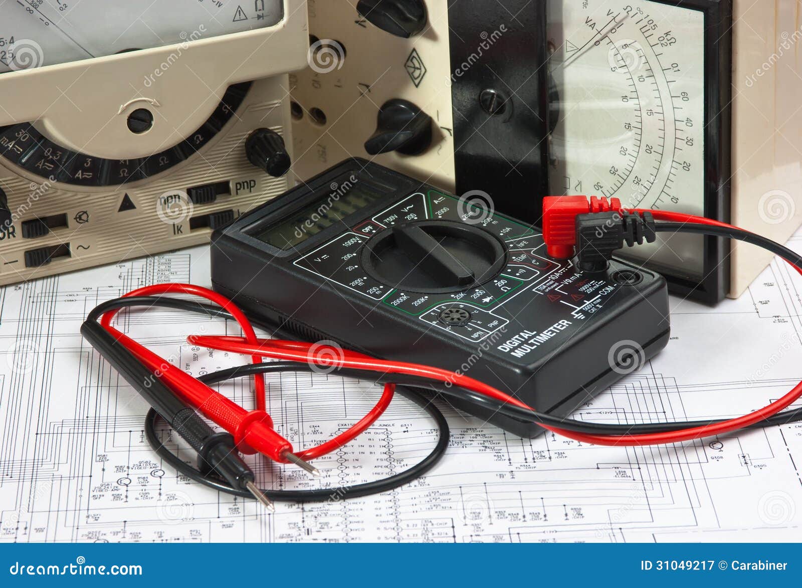 Old multimeter stock image. Image of project, pattern - 31049217