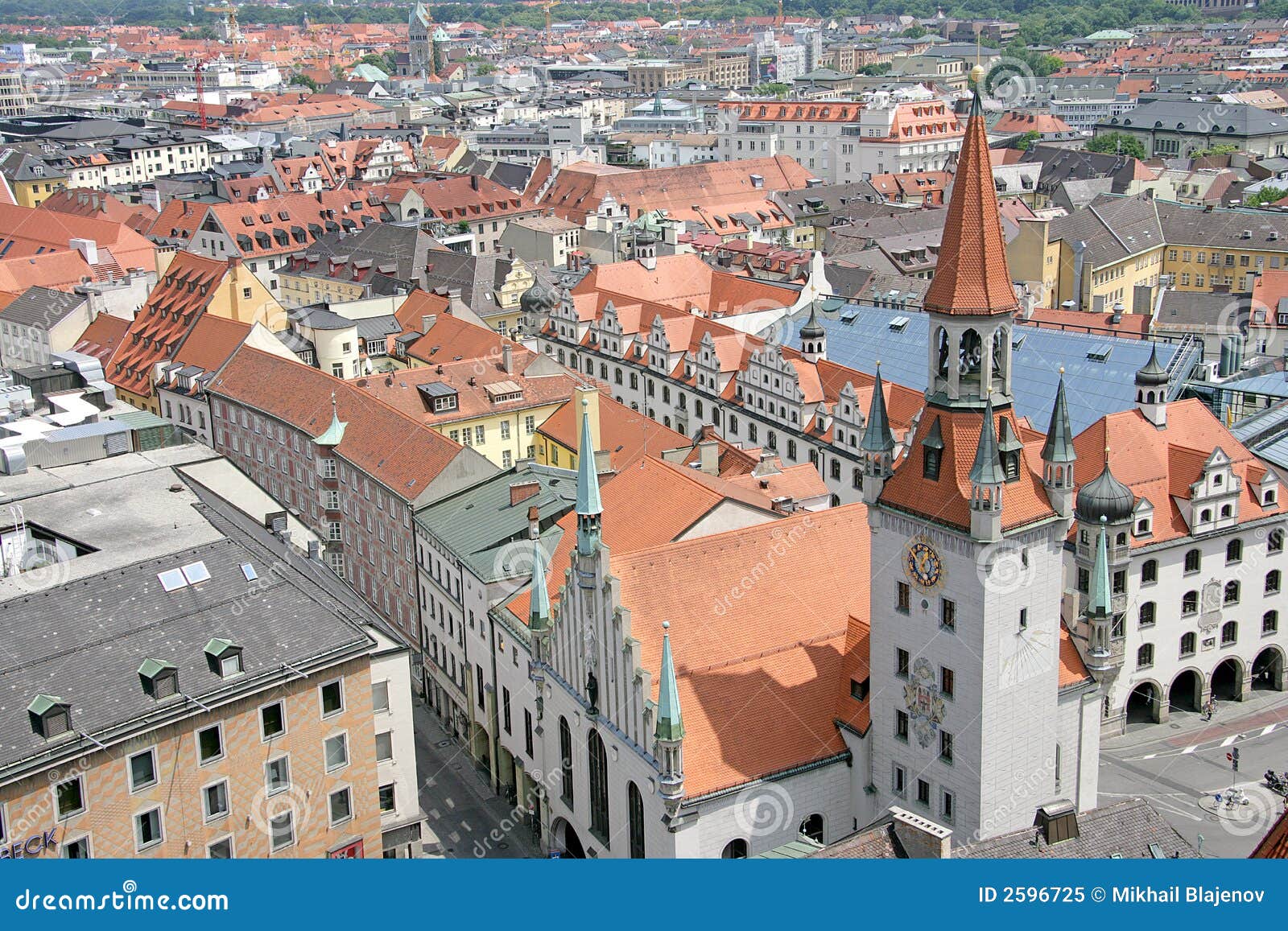 Old Munich. View from Above 1 Stock Image - Image of travel, style: 2596725