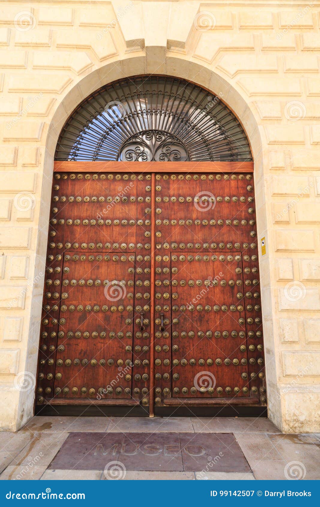 Old Museum Doors stock image. Image of mediterranean - 99142507