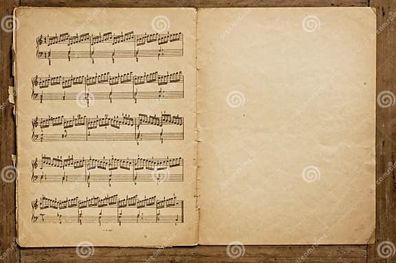 Old music book. stock image. Image of vintage, open, book - 5366395