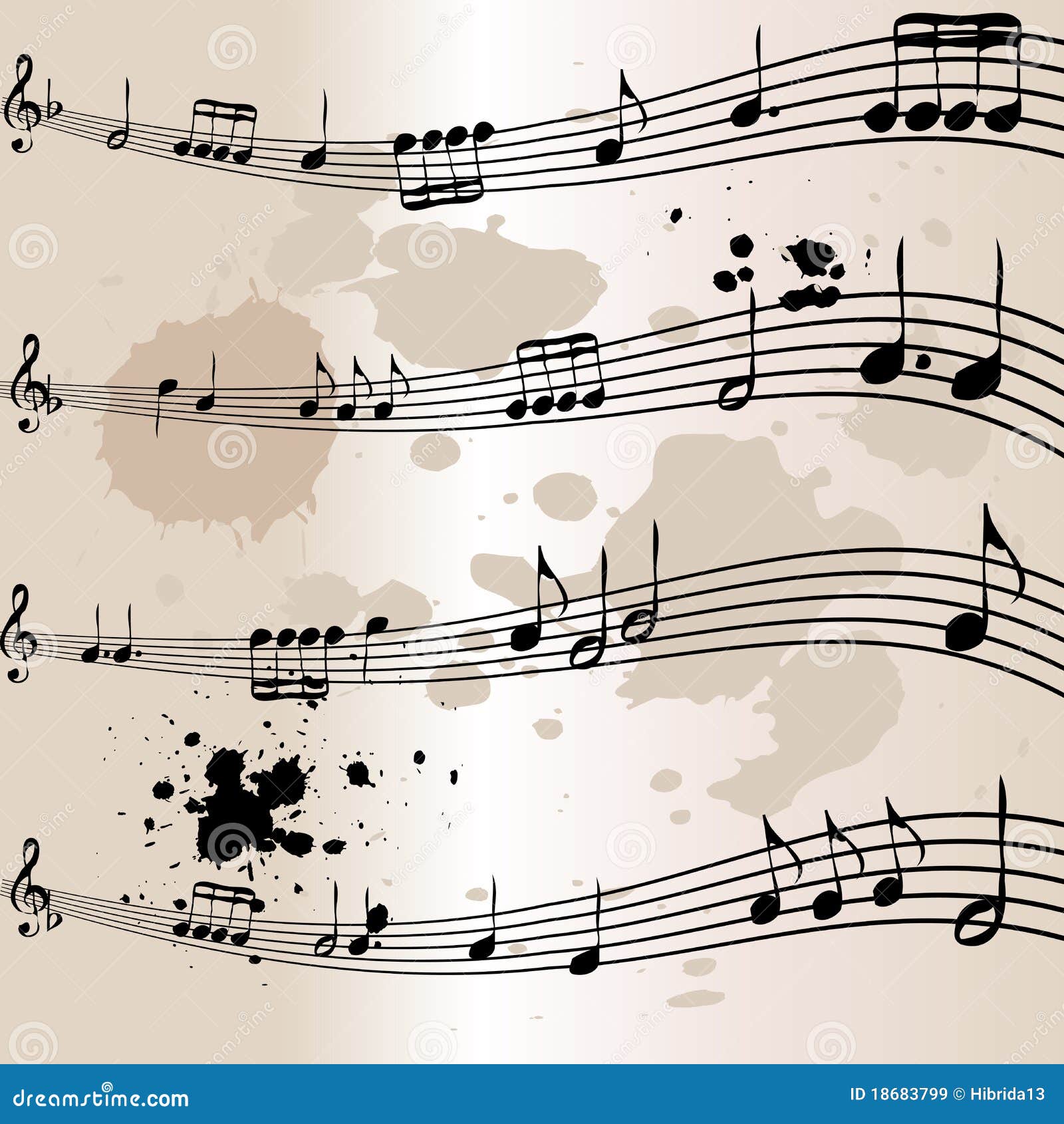 Old music note manuscript stock illustration. Illustration of wallpaper ...
