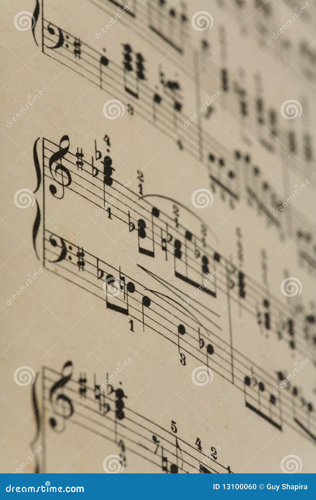 Old music notes stock photo. Image of sheet, melody, symphony - 13100060