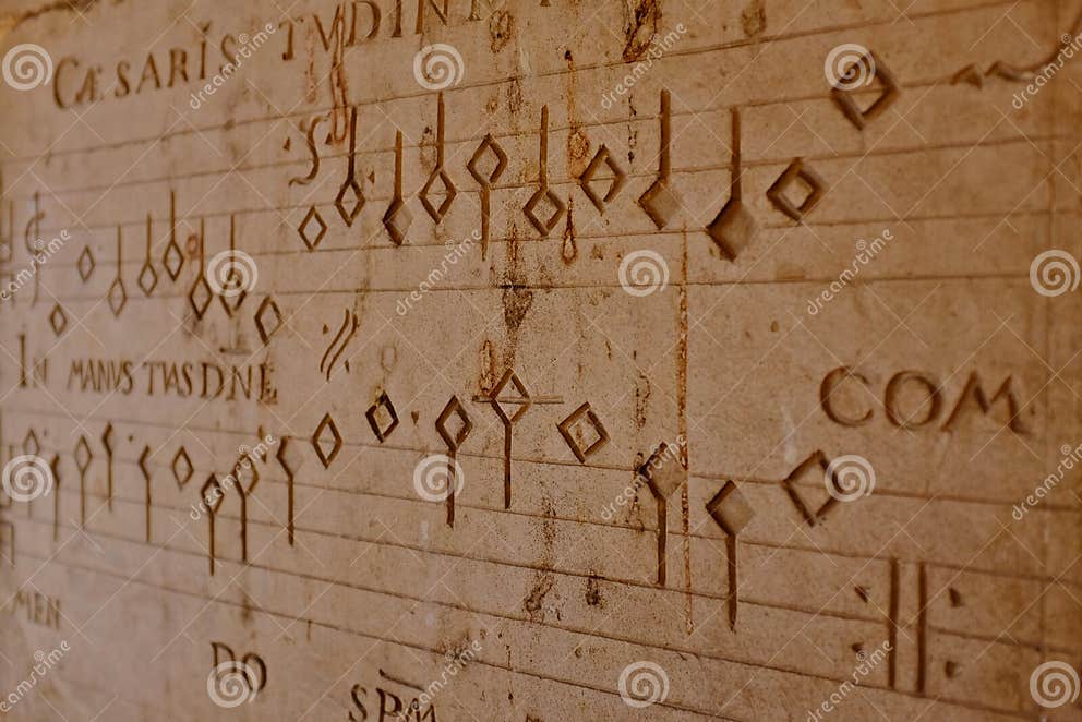 Old music notes stock image. Image of architecture, concrete - 43361319