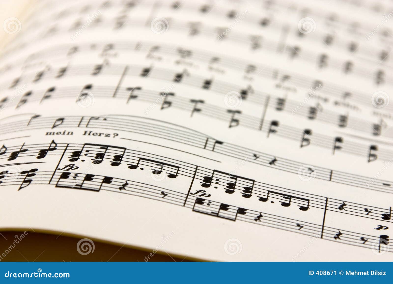 Old Music Notes - Retro stock image. Image of antique, german - 408671