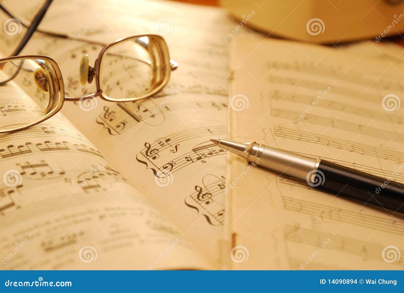 Old Music Score, Manuscript and Pen Stock Photo - Image of inspiration ...