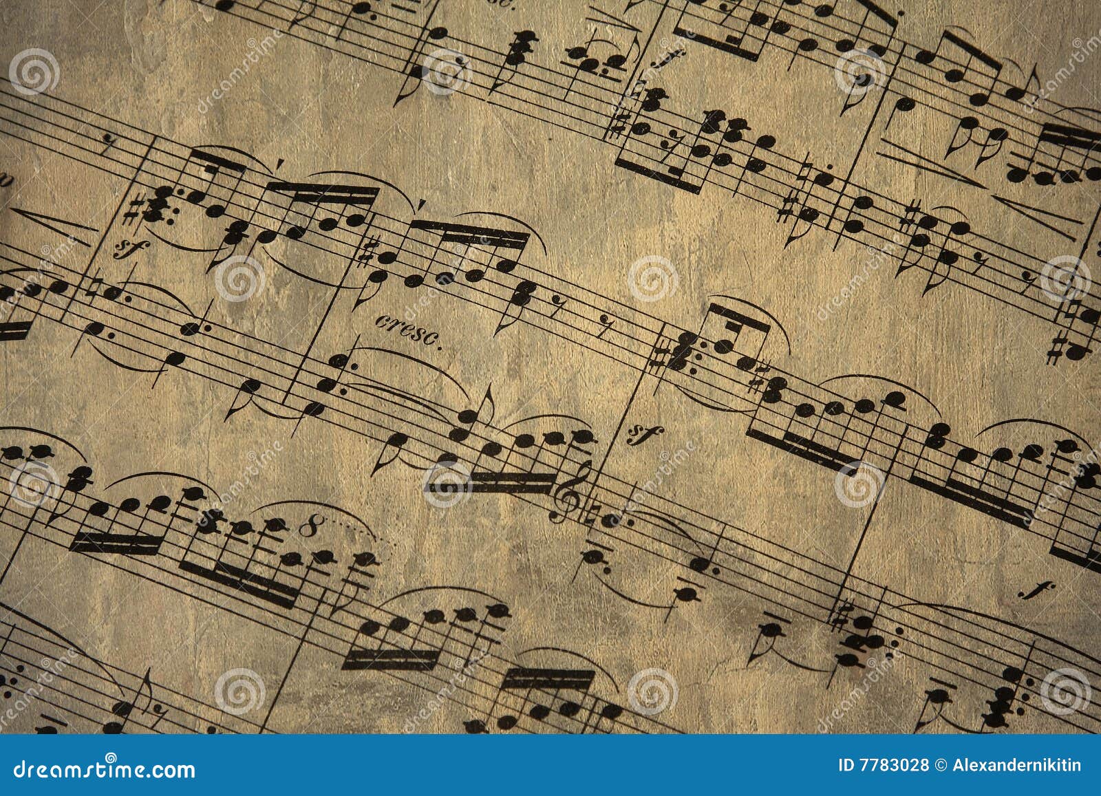 Old music sheet stock photo. Image of hobbies, retro, vintage - 7783028