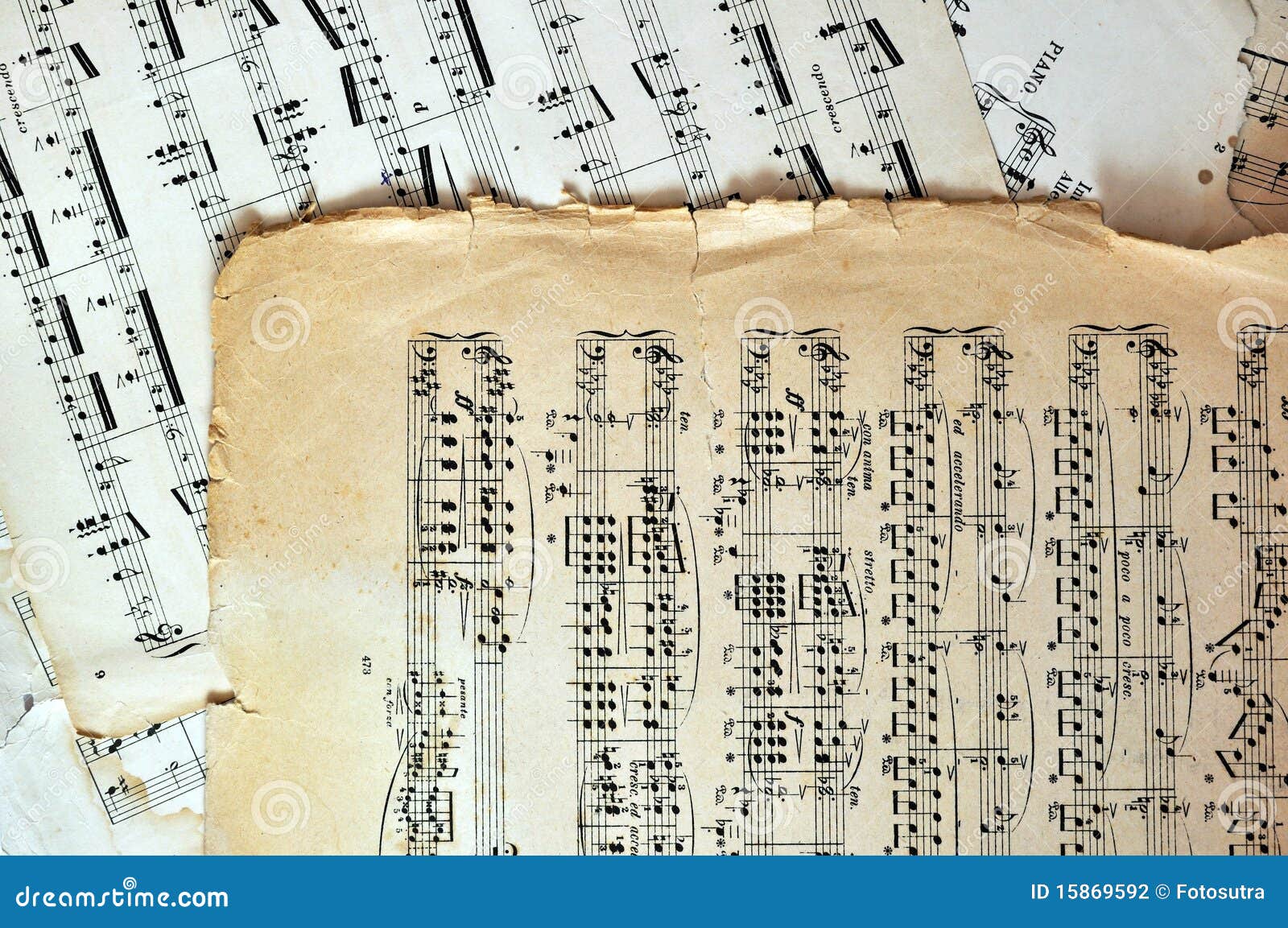 Old Music Sheet Pages - Art Background Stock Photo - Image of octaves ...