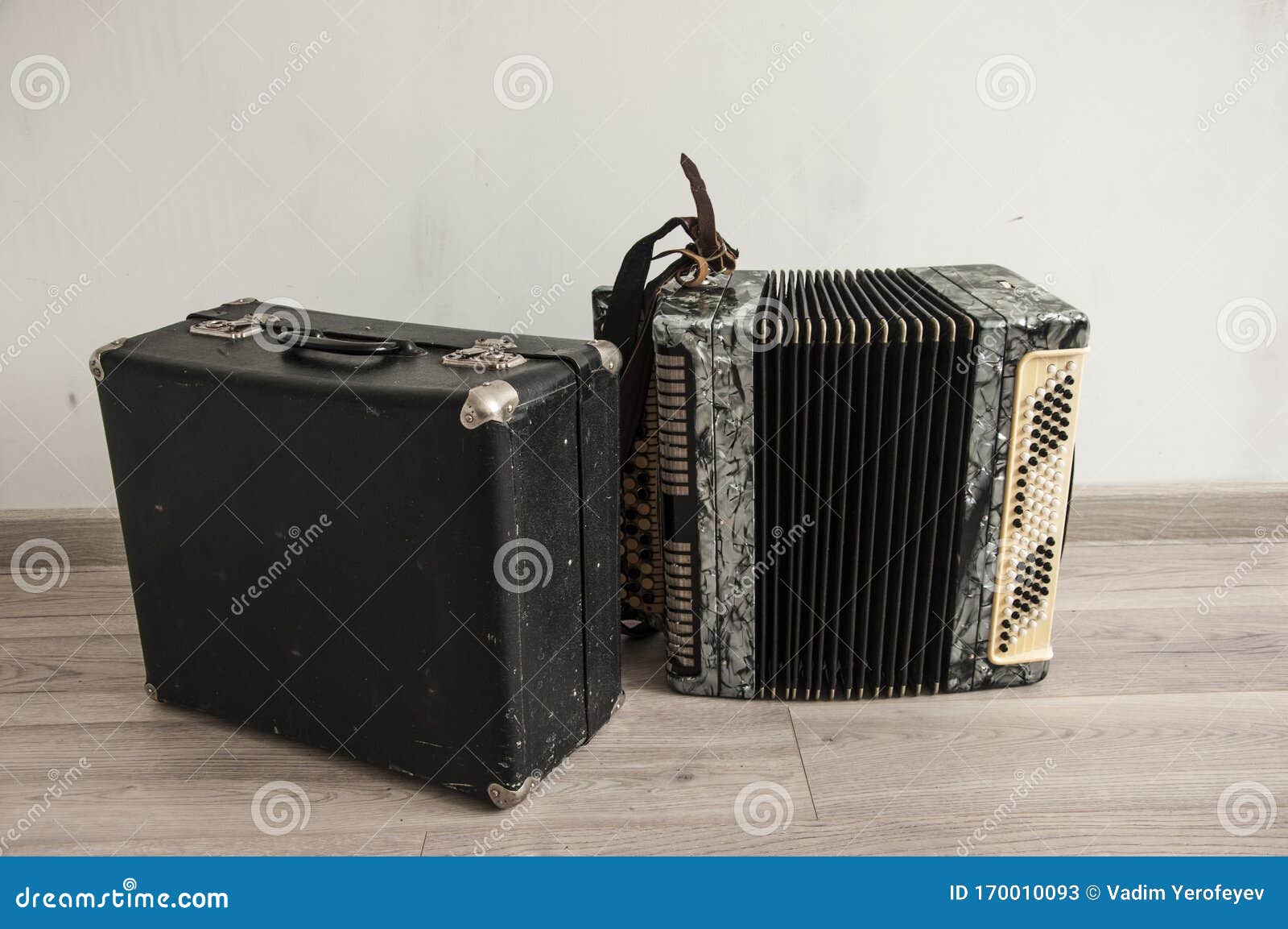 Old Musical Instrument Russian Bayan Stock Image - Image of musical ...