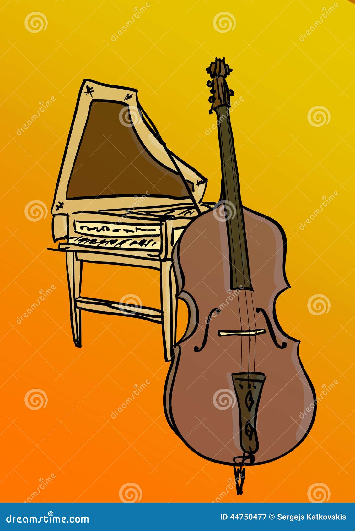 Old Musical Instruments Royalty-Free Stock Photography | CartoonDealer ...