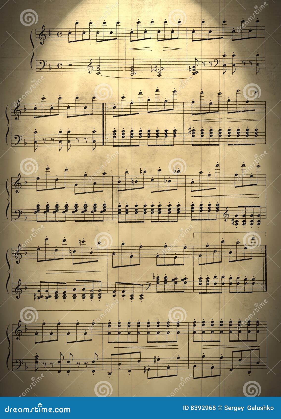 Old musical notes stock photo. Image of pattern, graphic - 8392968