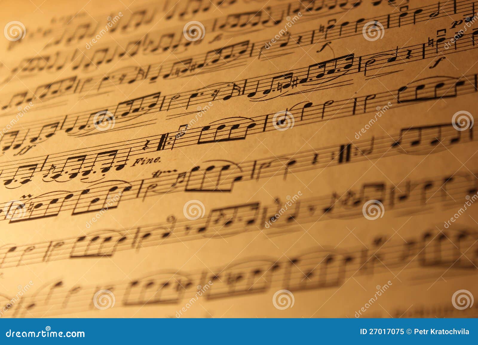 Old Notes On Page. Retro Paper Music Notation Royalty-Free Stock Photo ...