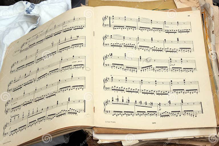 Old musical score stock image. Image of chopin, music - 14054363