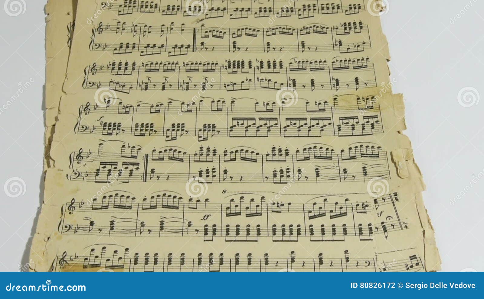 Old musical score stock footage. Video of line, performance - 80826172