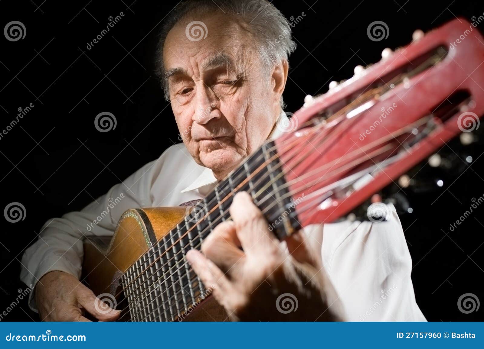 Old musician. stock photo. Image of 7080, performer, string - 27157960