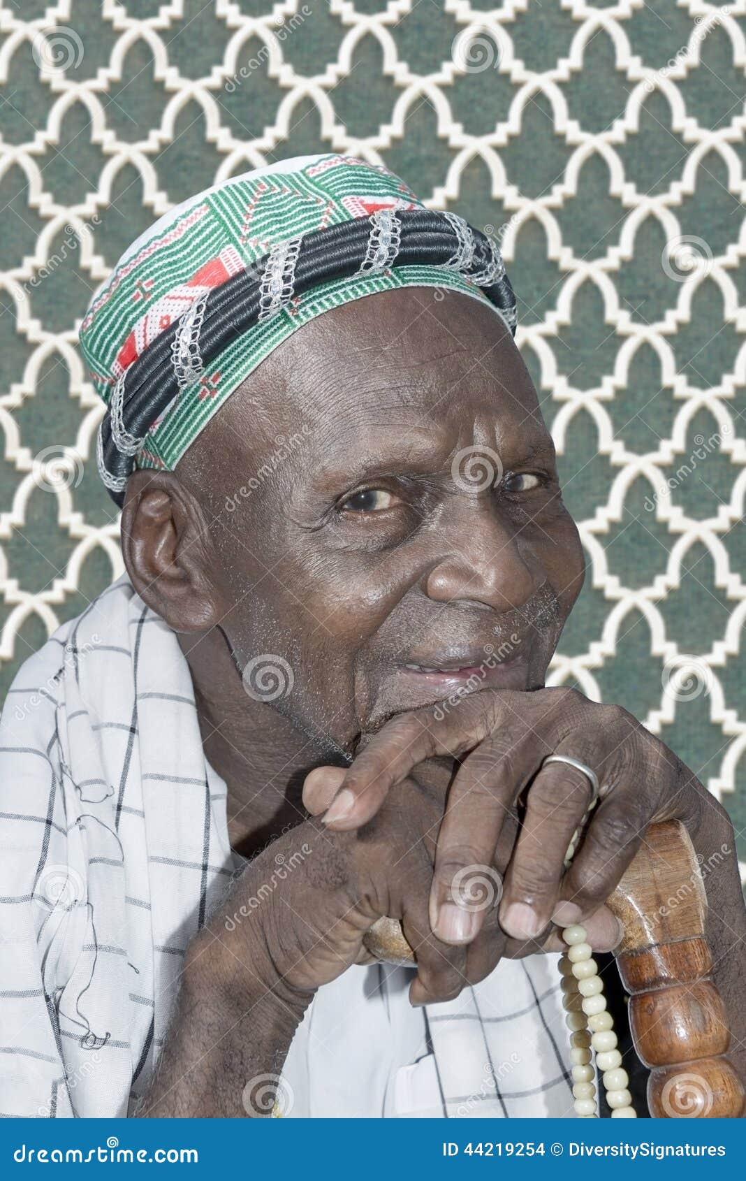 Old Muslim Man at the Mosque Stock Photo - Image of fulani, guinean ...