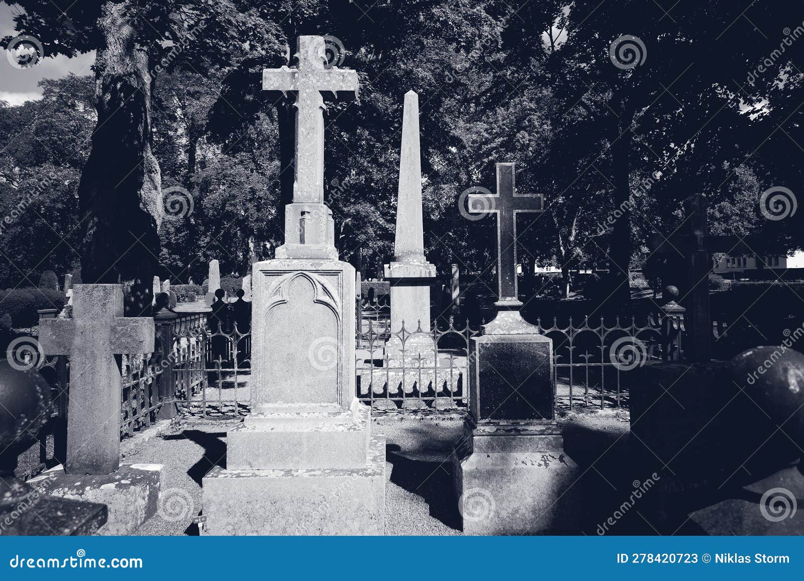 Old Nameless Graves at Cementery during Day Stock Image - Image of ...