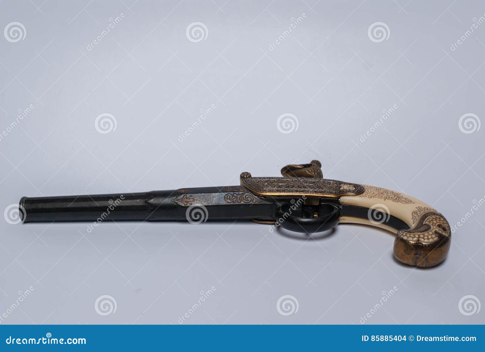 Old Vintage Firelock Gun Isolated On White Background .metal Musket ...