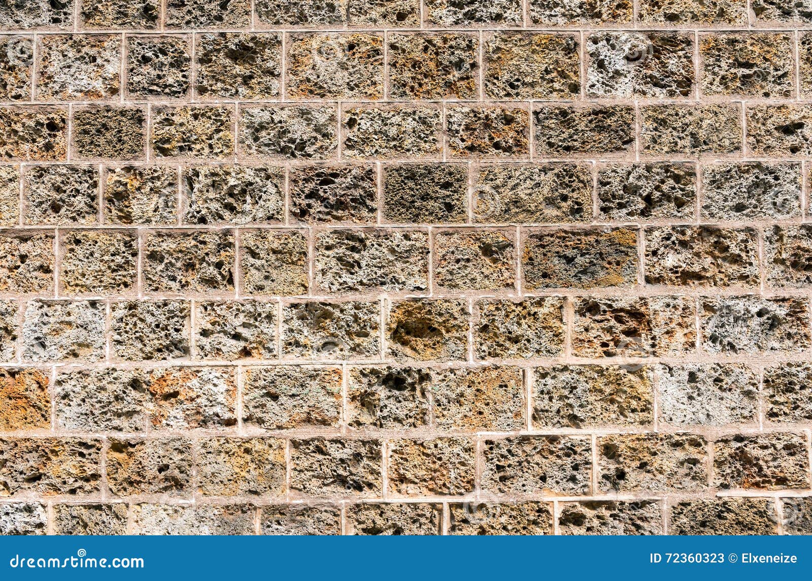 Tuff Stone Block Wall Long Texture. Gray Rough Masonry Panorama. Long ...