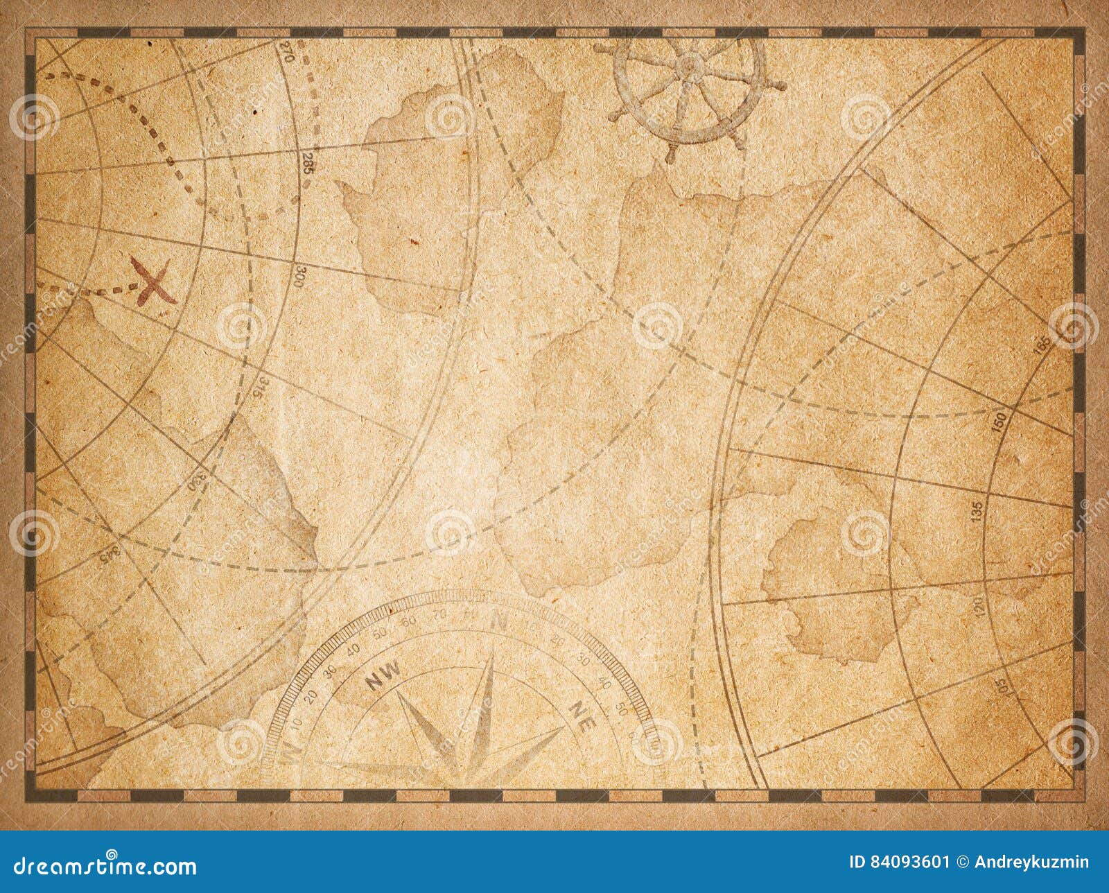 Old Nautical Treasure Map Background Stock Image | CartoonDealer.com ...