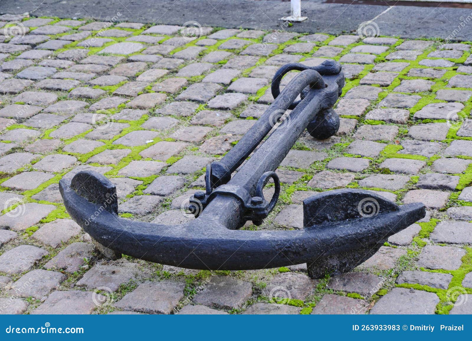 Old Naval Ship Anchor on Display. Stock Image - Image of exhibit ...