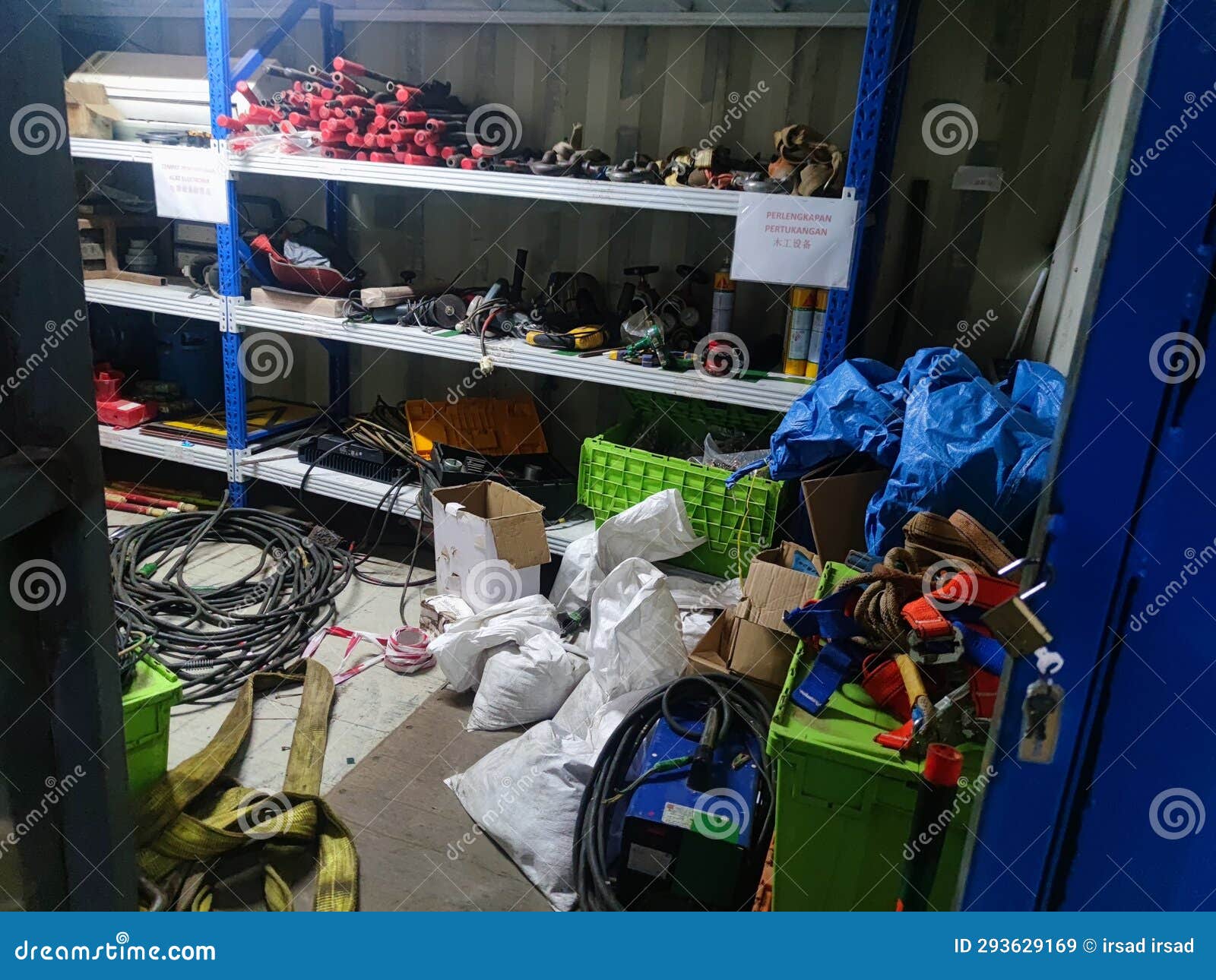 An Old, Neglected Warehouse Around the Scope of Work Stock Image ...