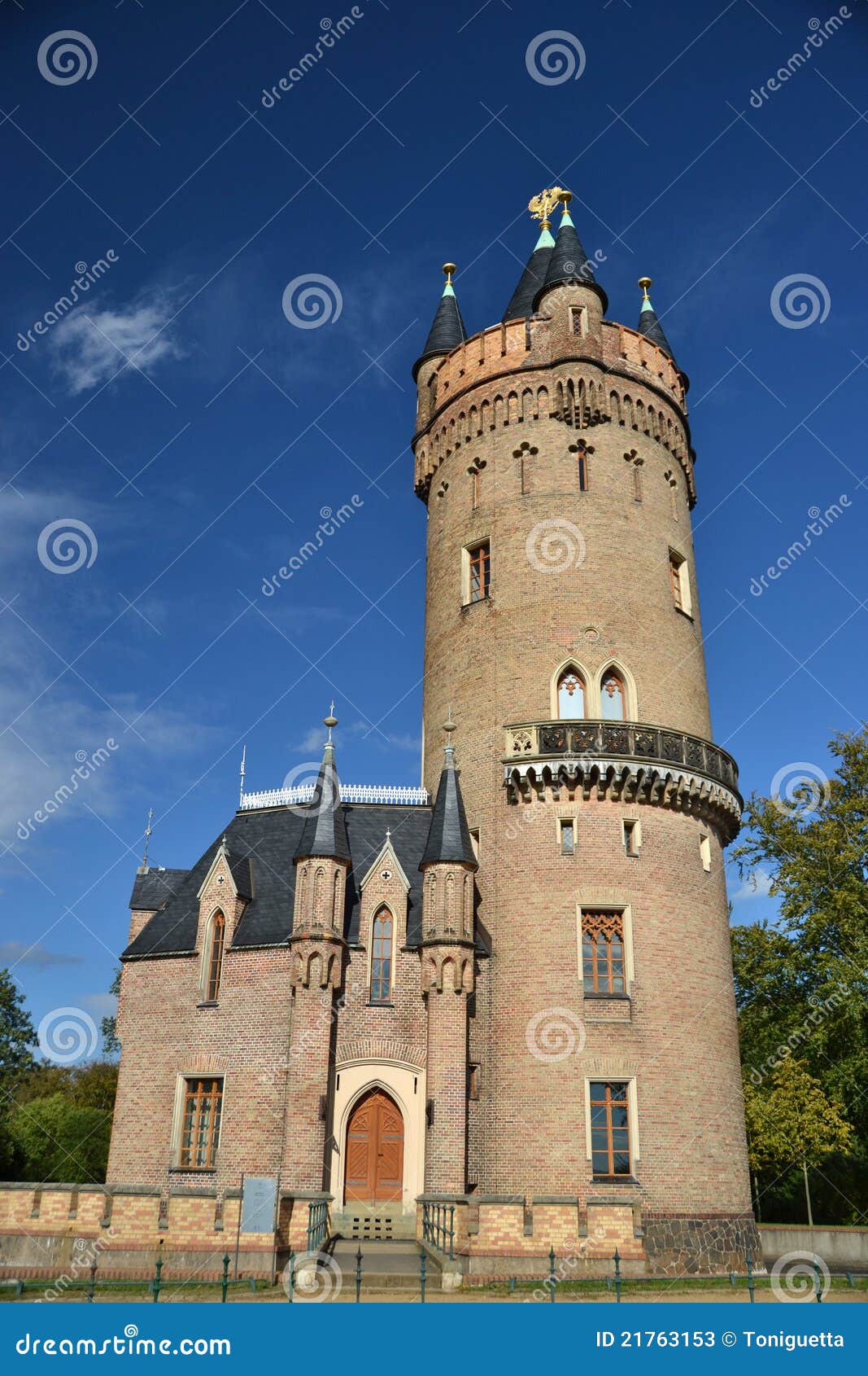 Old Neo Gothic Observation Tower Stock Image - Image of architecture ...