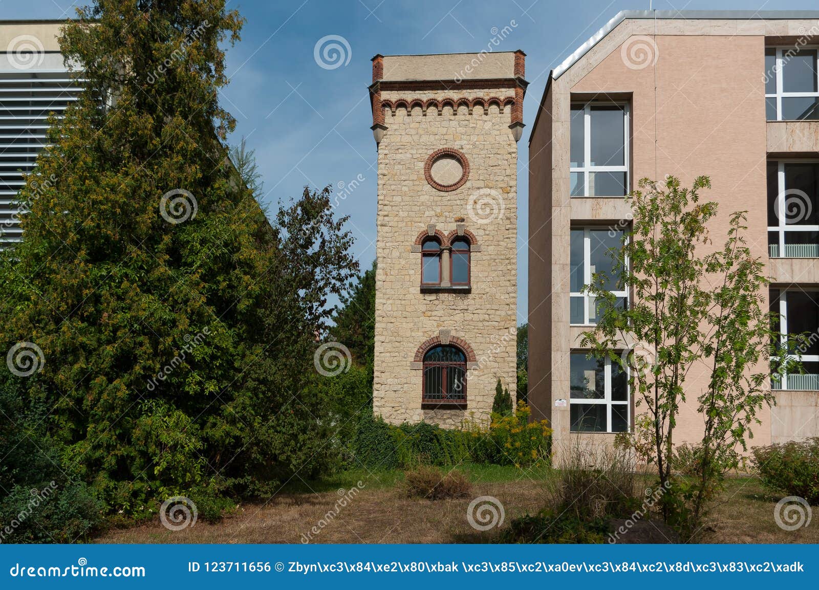 Old and new architecture. stock photo. Image of modern - 123711656