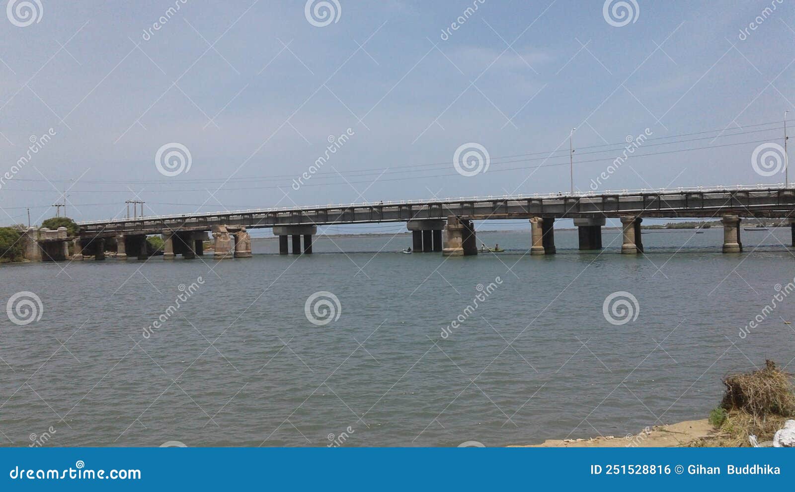 Old and New Bridge in Mannar Stock Photo - Image of harbor, broken ...