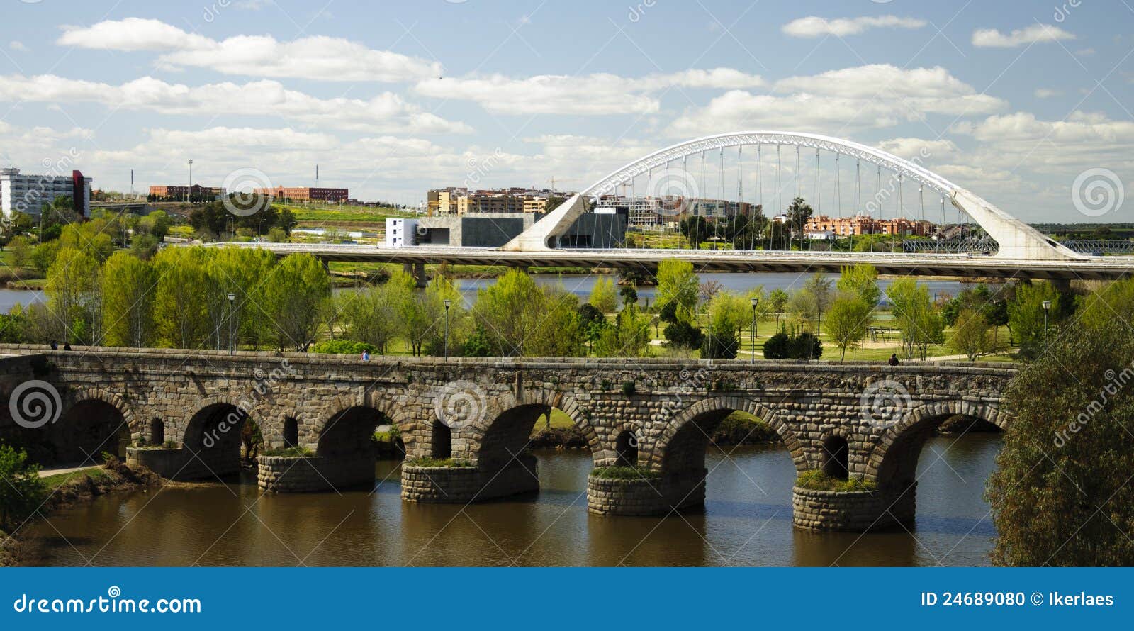 Old and new bridges editorial image. Image of contrast - 24689080