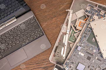 Old and New Computer, Laptop Stock Image - Image of circuit, mainboard ...
