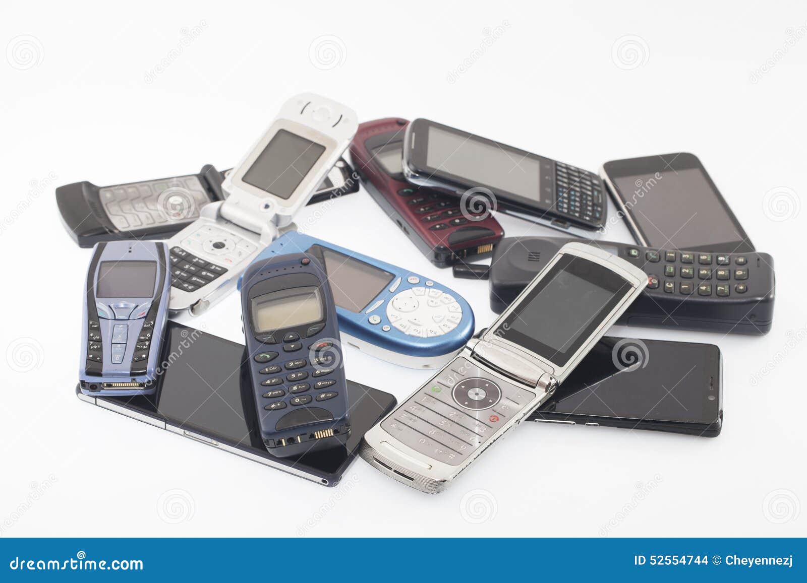 Old and New Mobile Phones, Smartphone Stock Photo - Image of outdated ...
