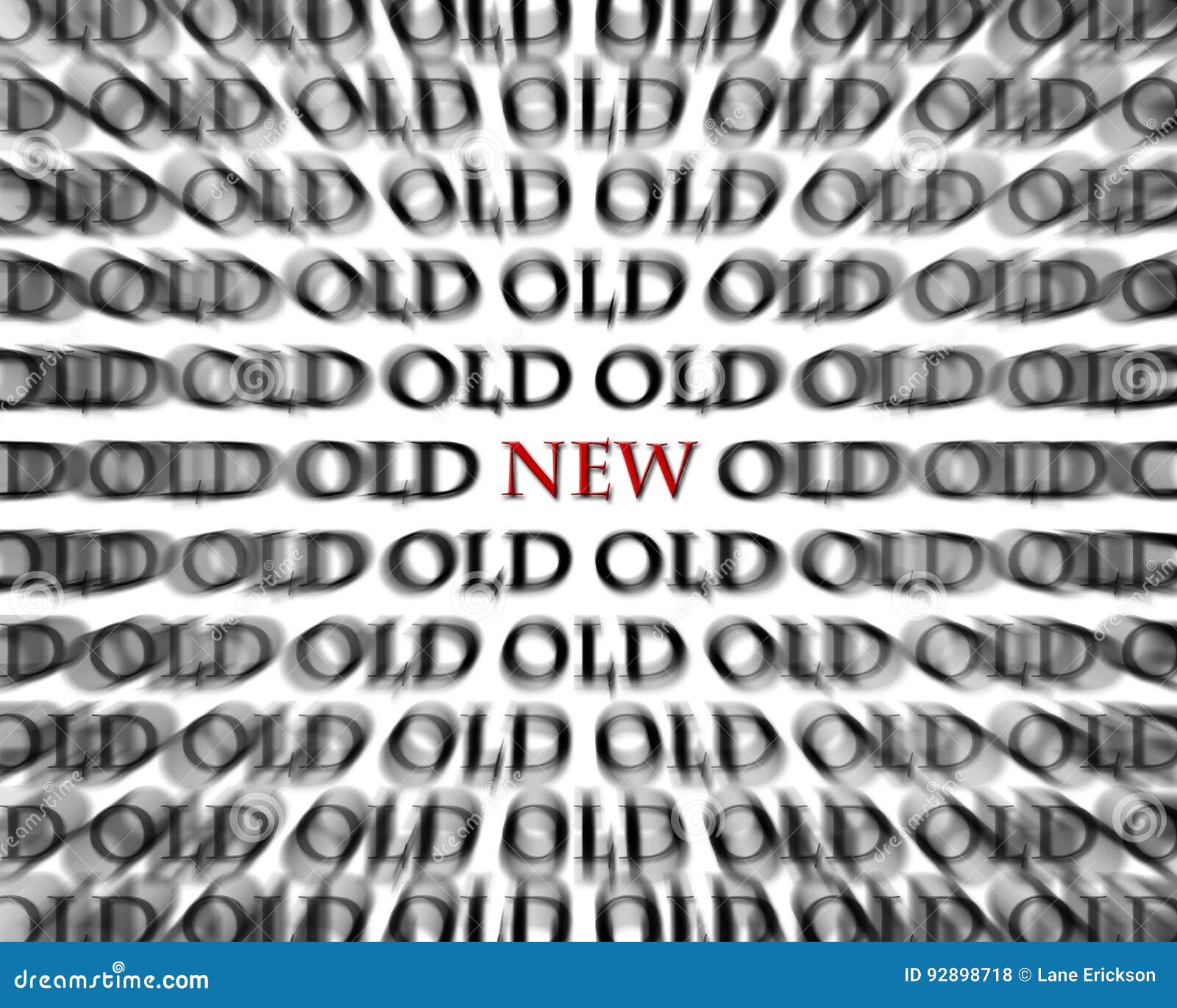 Old and New Opposites Words in Red and Black Stock Photo - Image of ...