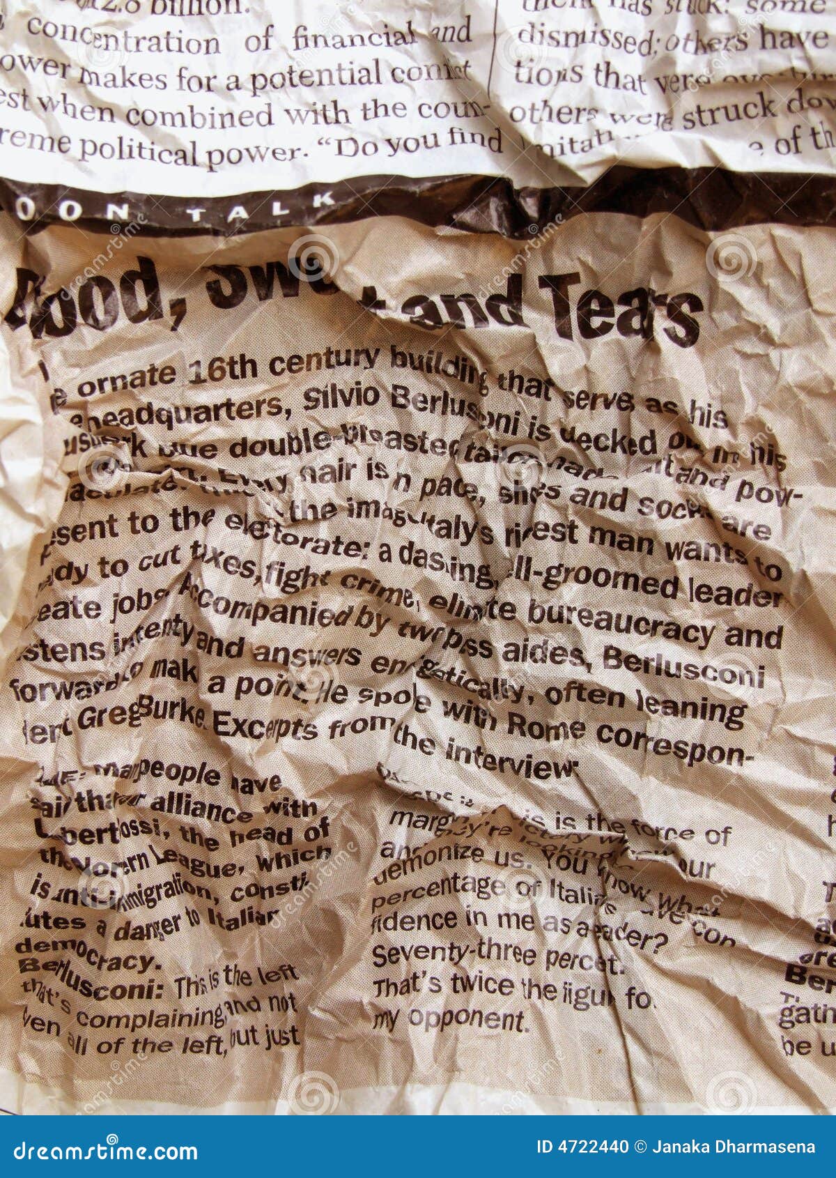 Old new paper stock photo. Image of used, newspaper, history - 4722440