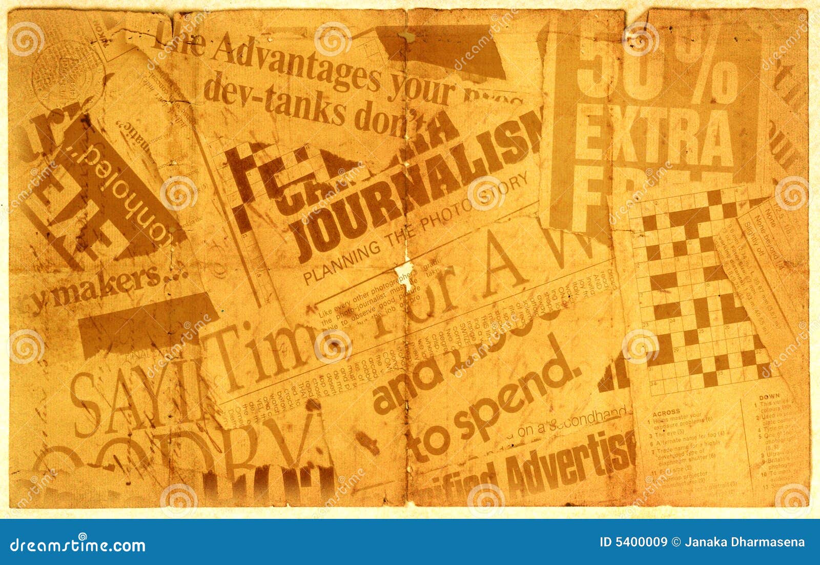 Old new paper stock image. Image of business, damaged - 5400009