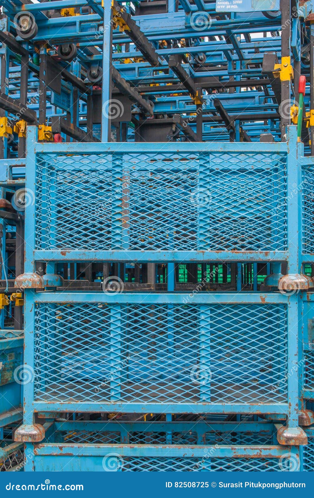 Old and New Rack for Auto Parts. Stock Image - Image of background ...