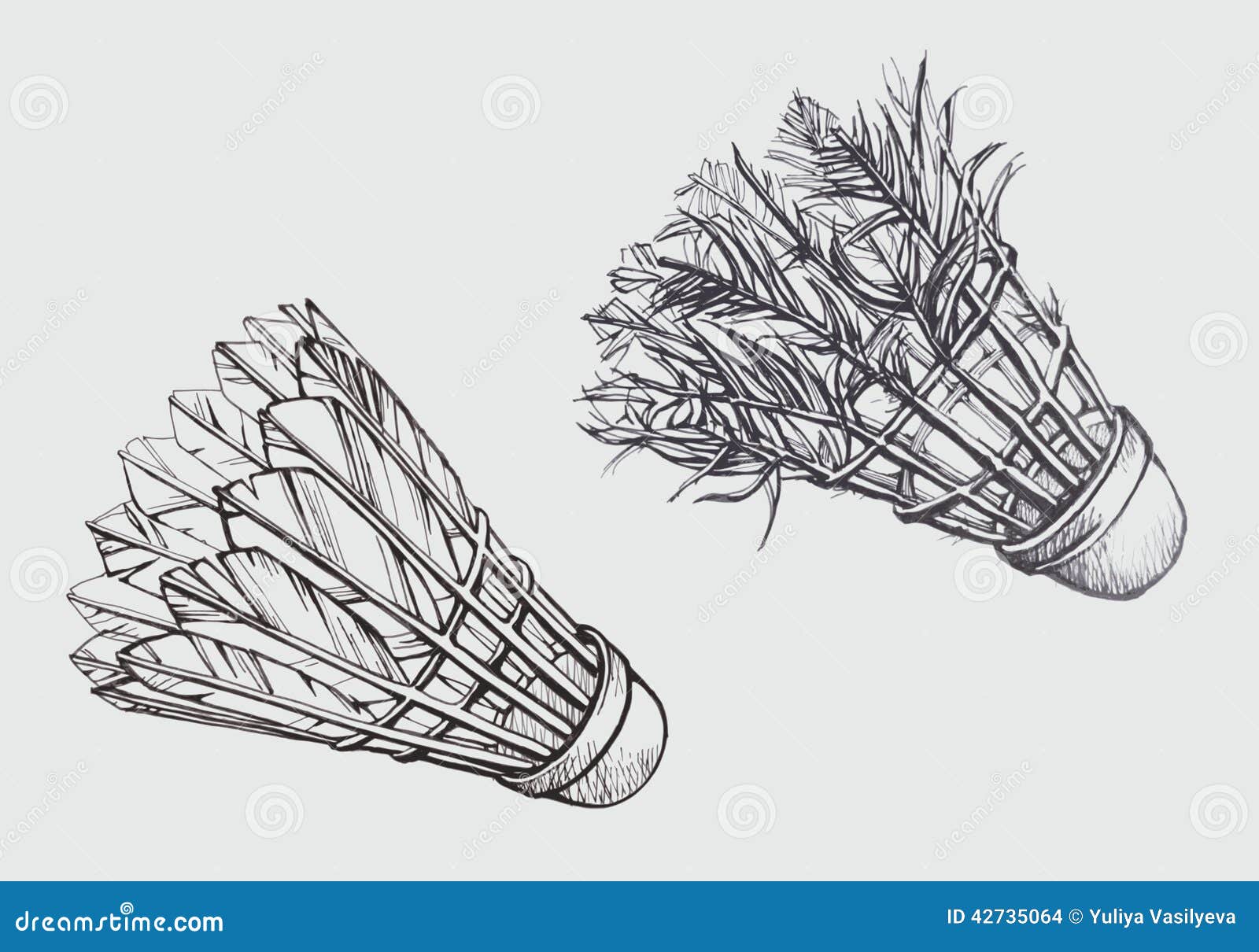 Old and New Shuttlecock stock vector. Illustration of leisure - 42735064
