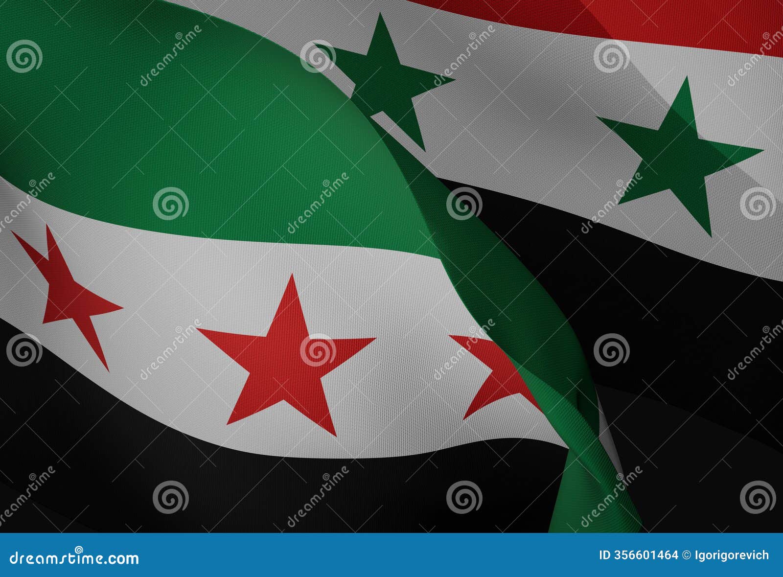 Old and new Syrian flags stock illustration. Illustration of identity ...