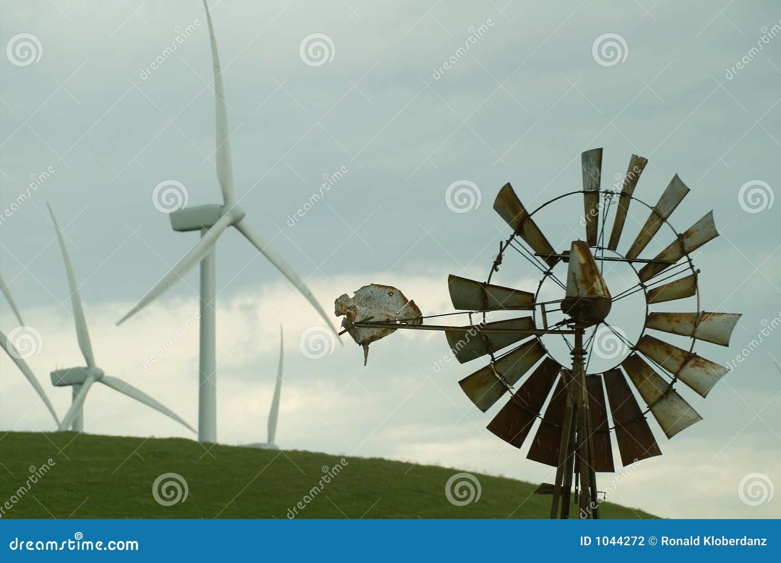 Old and New Windmills stock photo. Image of sheep, lamb - 1044272