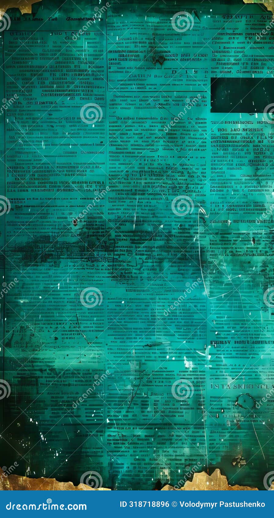 An Old Newspaper Background with a Black Square Stock Photo - Image of ...