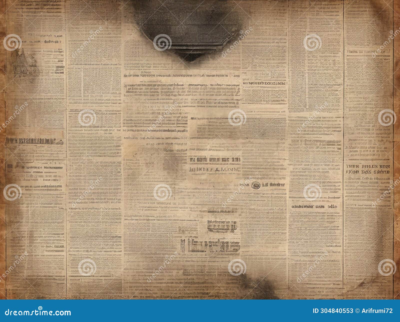 Old Newspaper Brown Vintage Aged Grunge Texture Background Stock ...