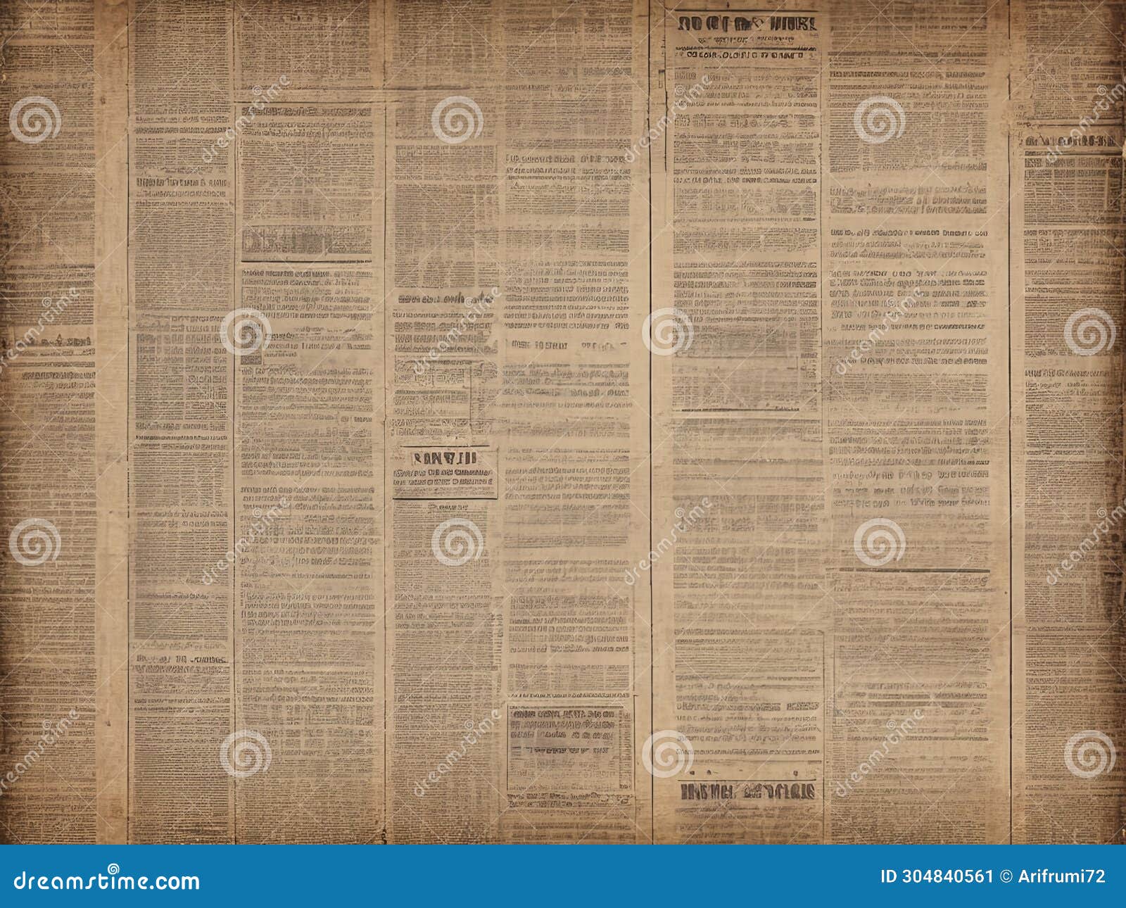 Old Newspaper Brown Vintage Aged Grunge Texture Background Stock ...